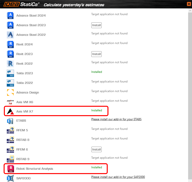 BimApi solution for AXIS VM 7, Robot Structural Analysis 2024 | IDEA StatiCa